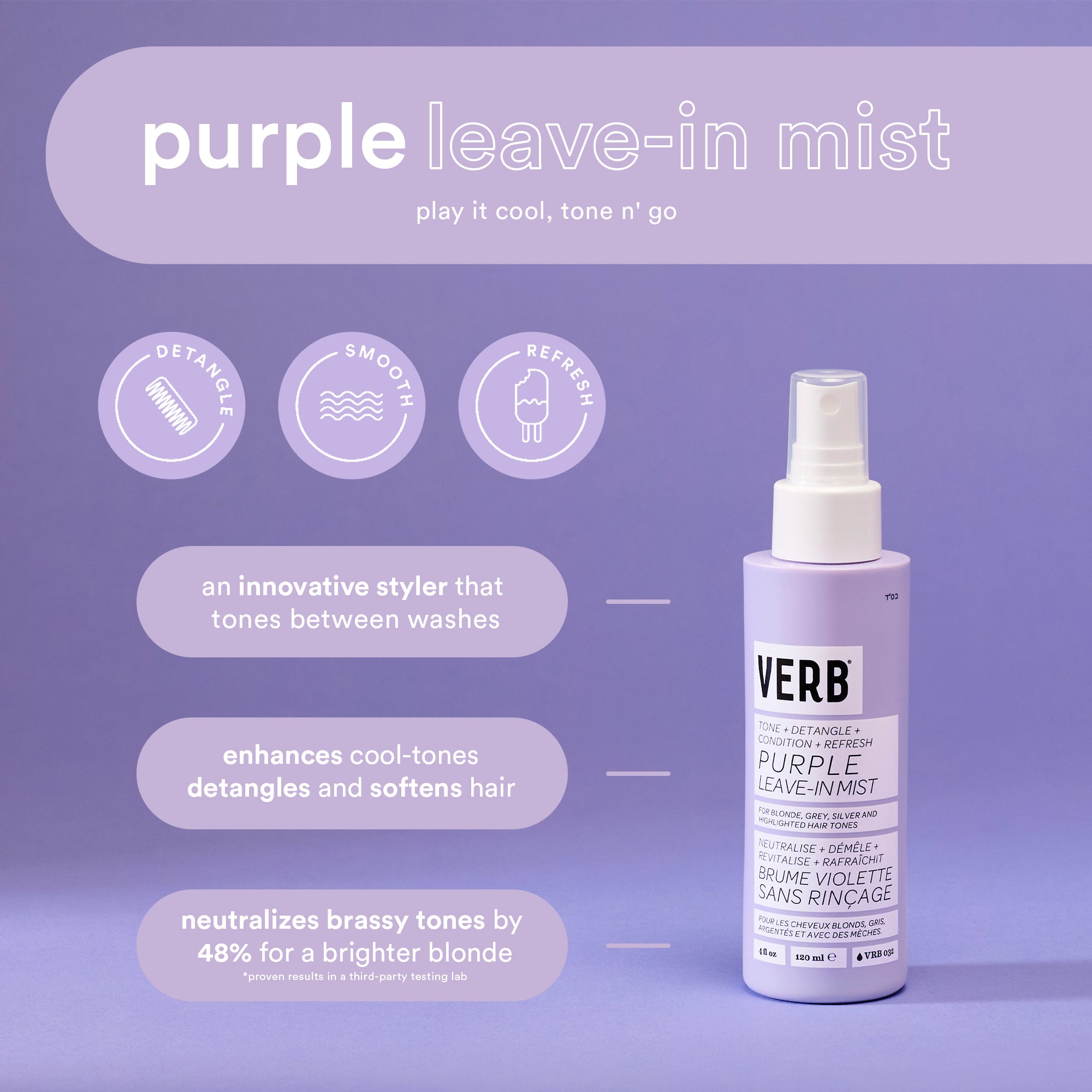 Purple Leave in Mist Verb Hair Care